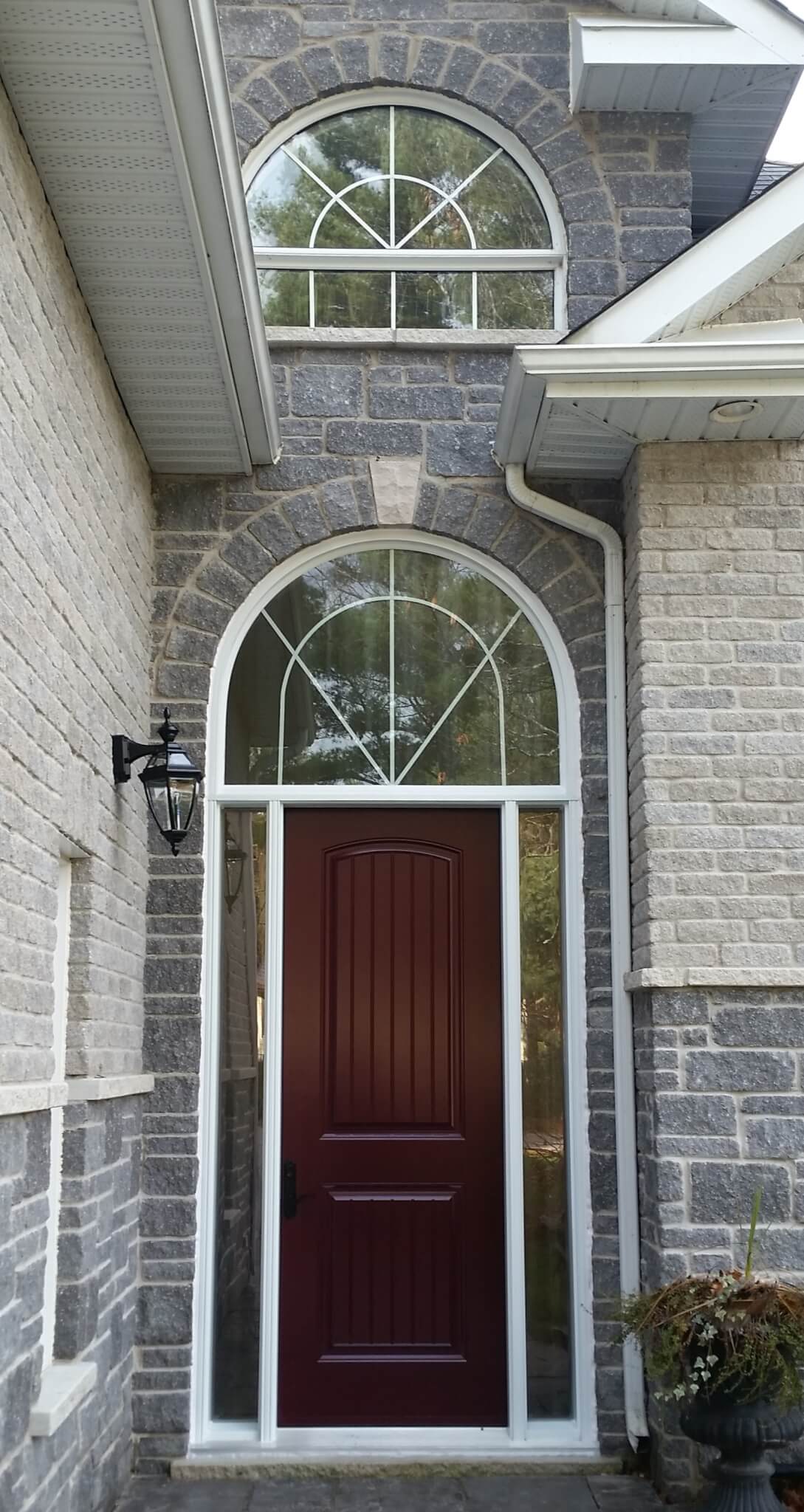 steel 2ppct red double s10 sidelite half circle transom white sdl ...